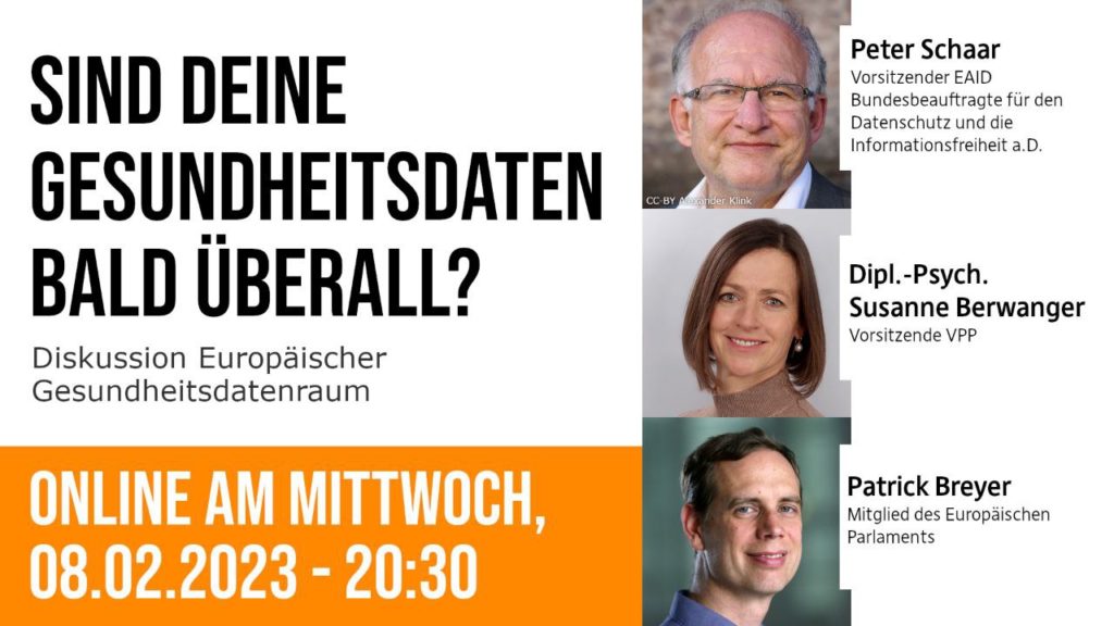 Virtueller Themenabend zum Europäischen Raum für Gesundheitsdaten mit ...